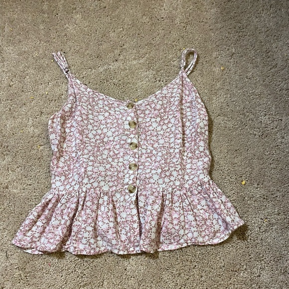 Tops | Pink Floral Top | Poshmark